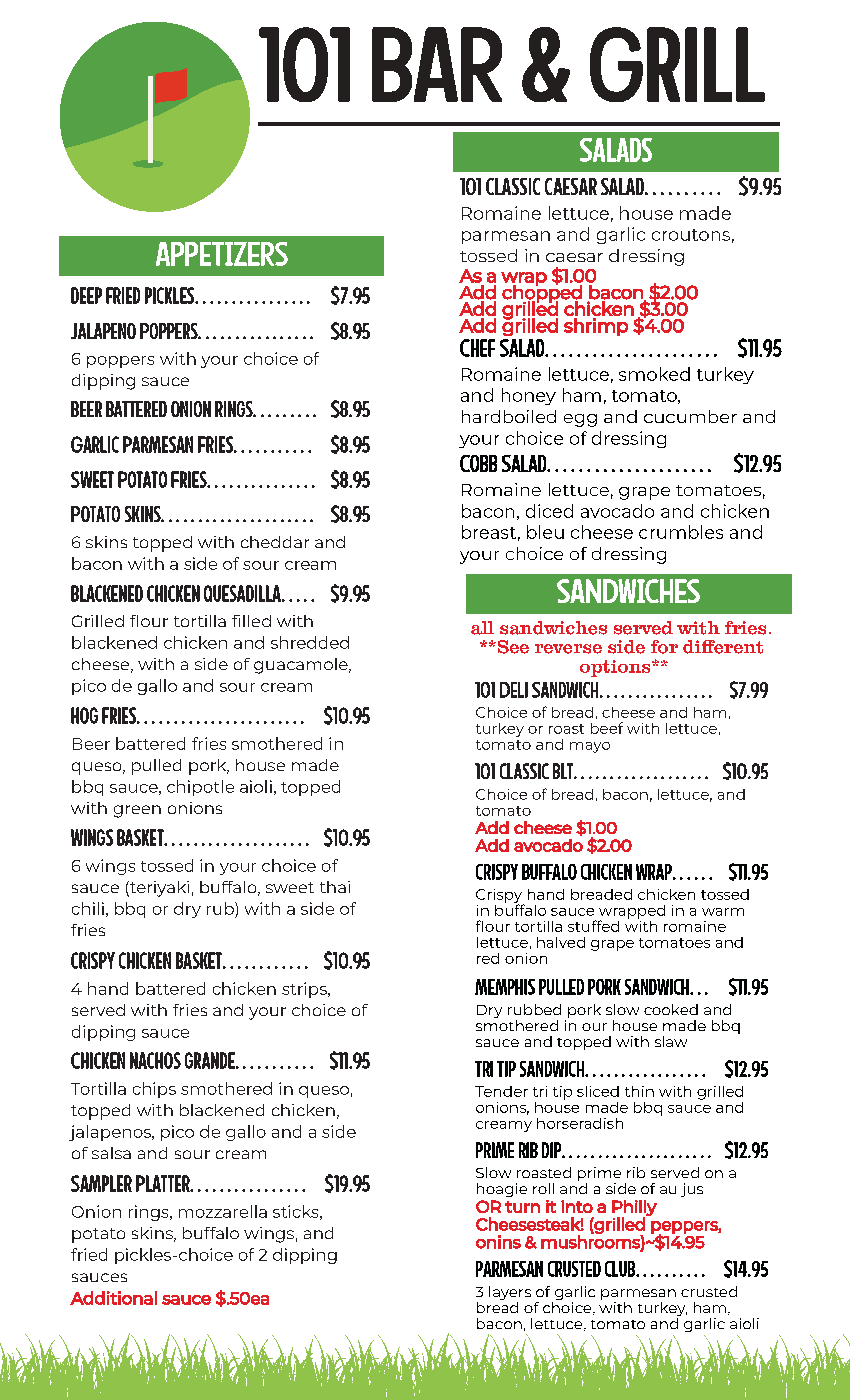 Menu - Dayton Valley Country Club